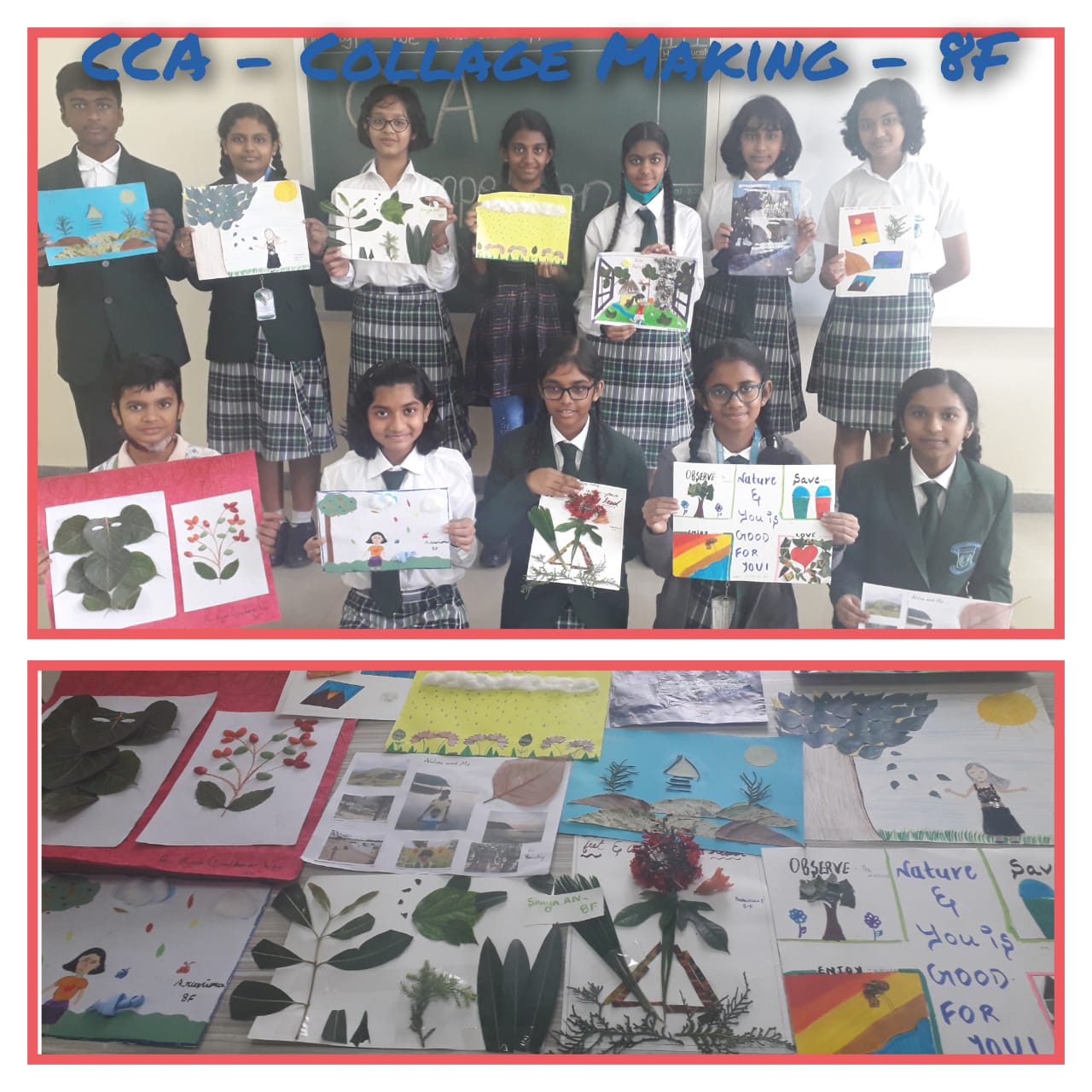 GRADE 8 CCA ACTIVITY – COLLAGE MAKING RESULTS | Vydehi School