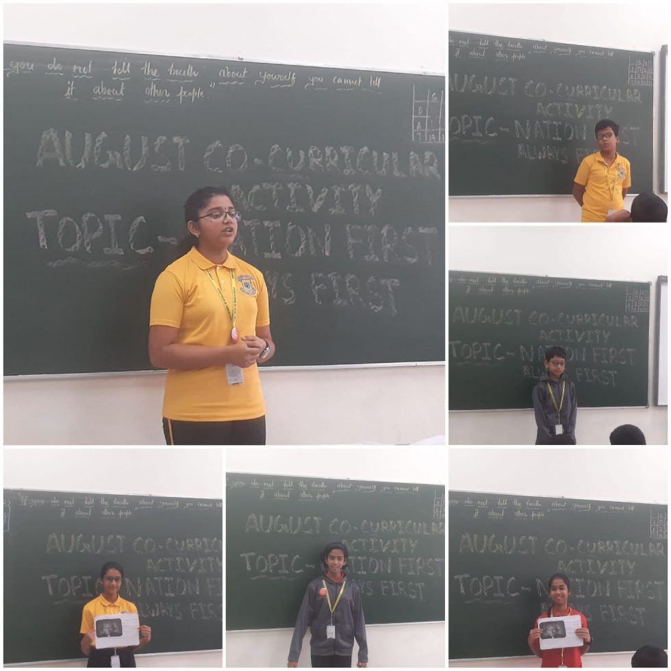 Grade 7 CCA Activity-3 -Nation First Always First Speech Competition ...
