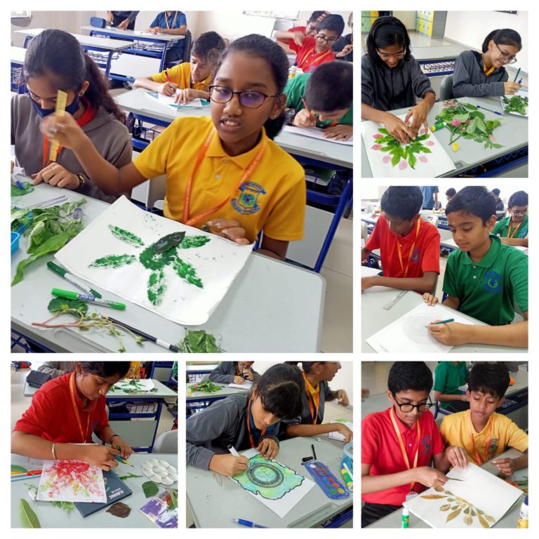 Grade 8 CCA Activity – Foliage Fusion – Leaf Mandala | Vydehi School